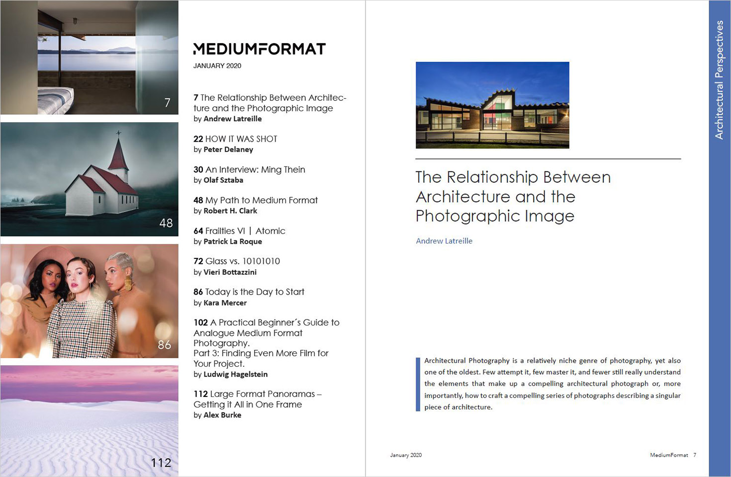 Andrew Latreille January 2020 Medium Format Magazine Feature ...